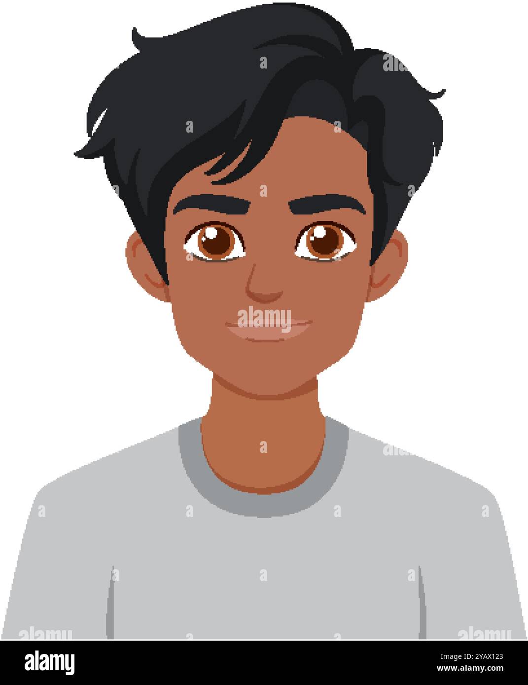 Vector illustration of a smiling young man Stock Vector Image & Art - Alamy