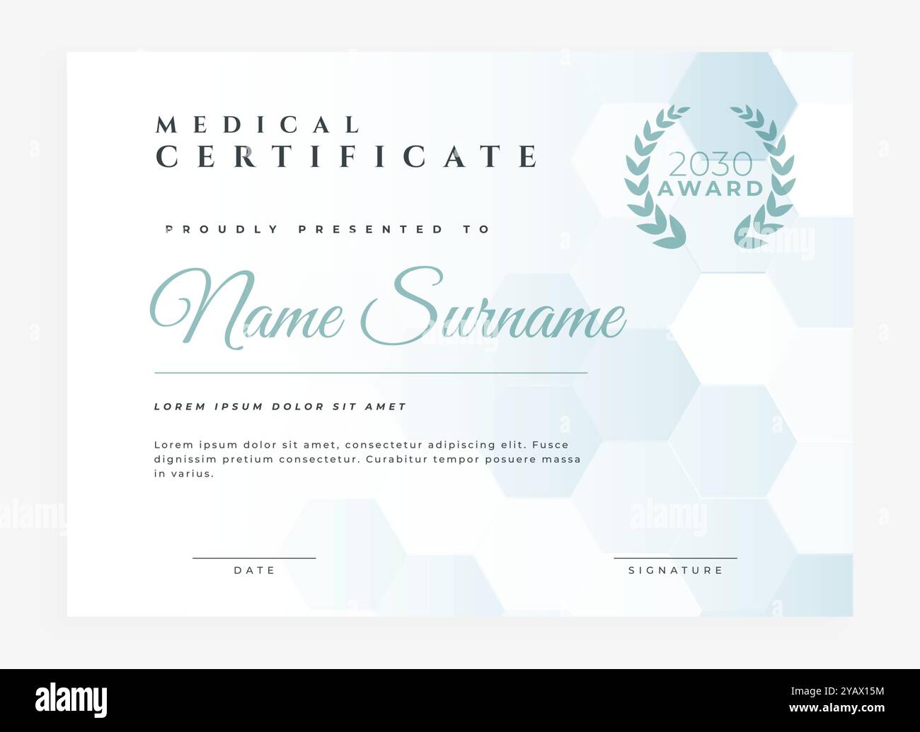 professional doctors achievement certification template design vector ...