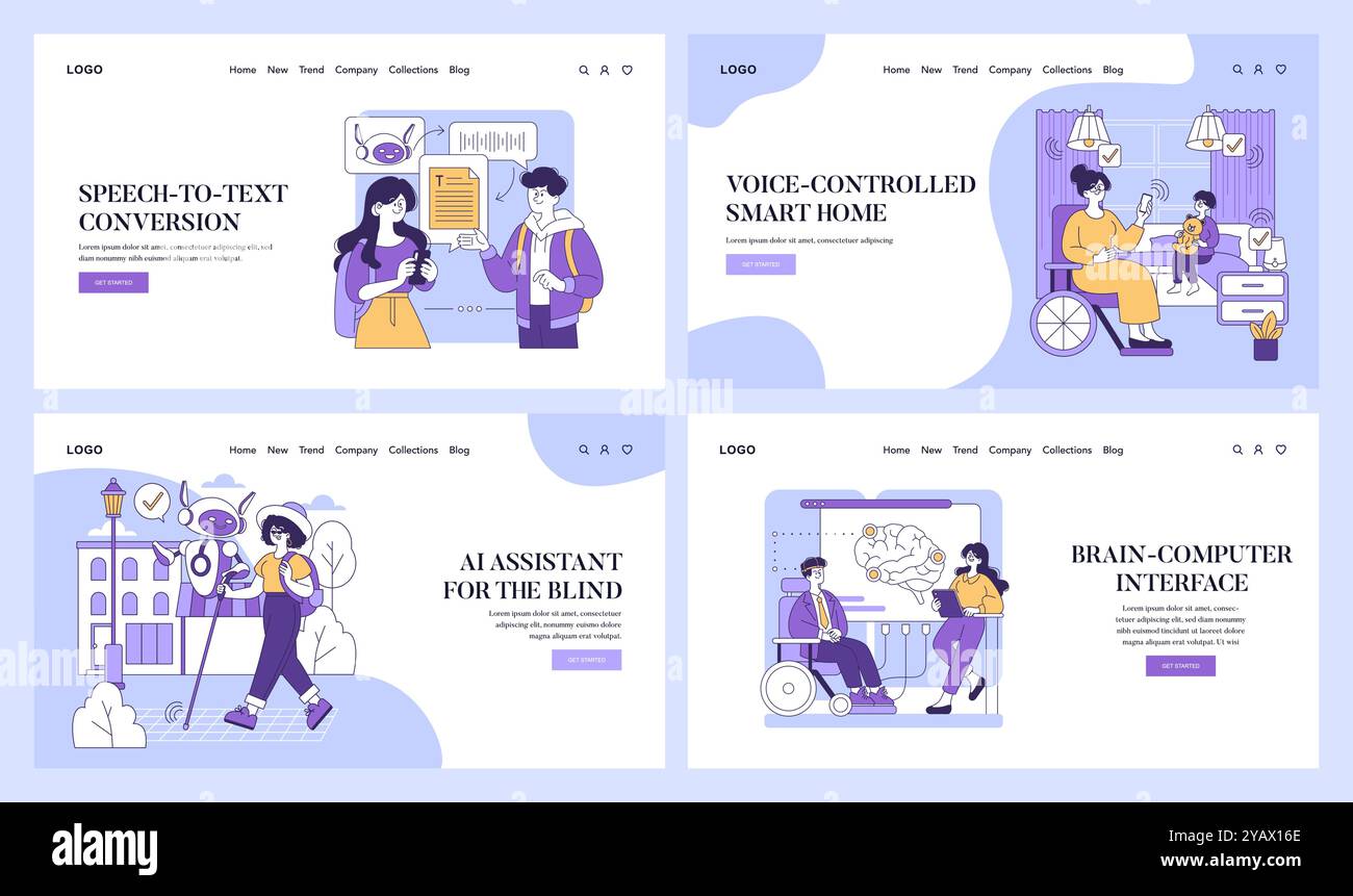 Assistive technology set ai hi-res stock photography and images - Alamy