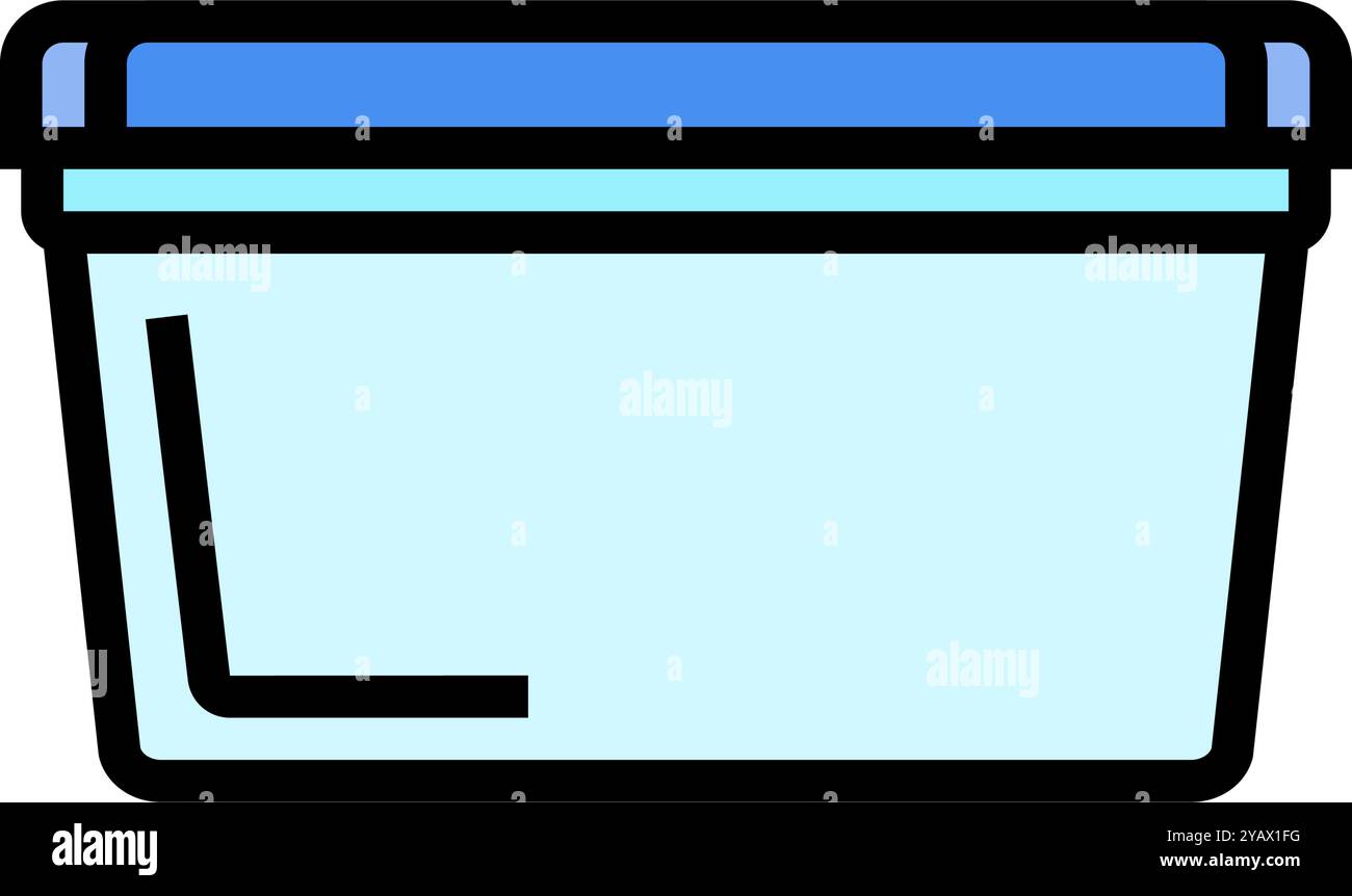 food storage container plastic package color icon vector illustration ...