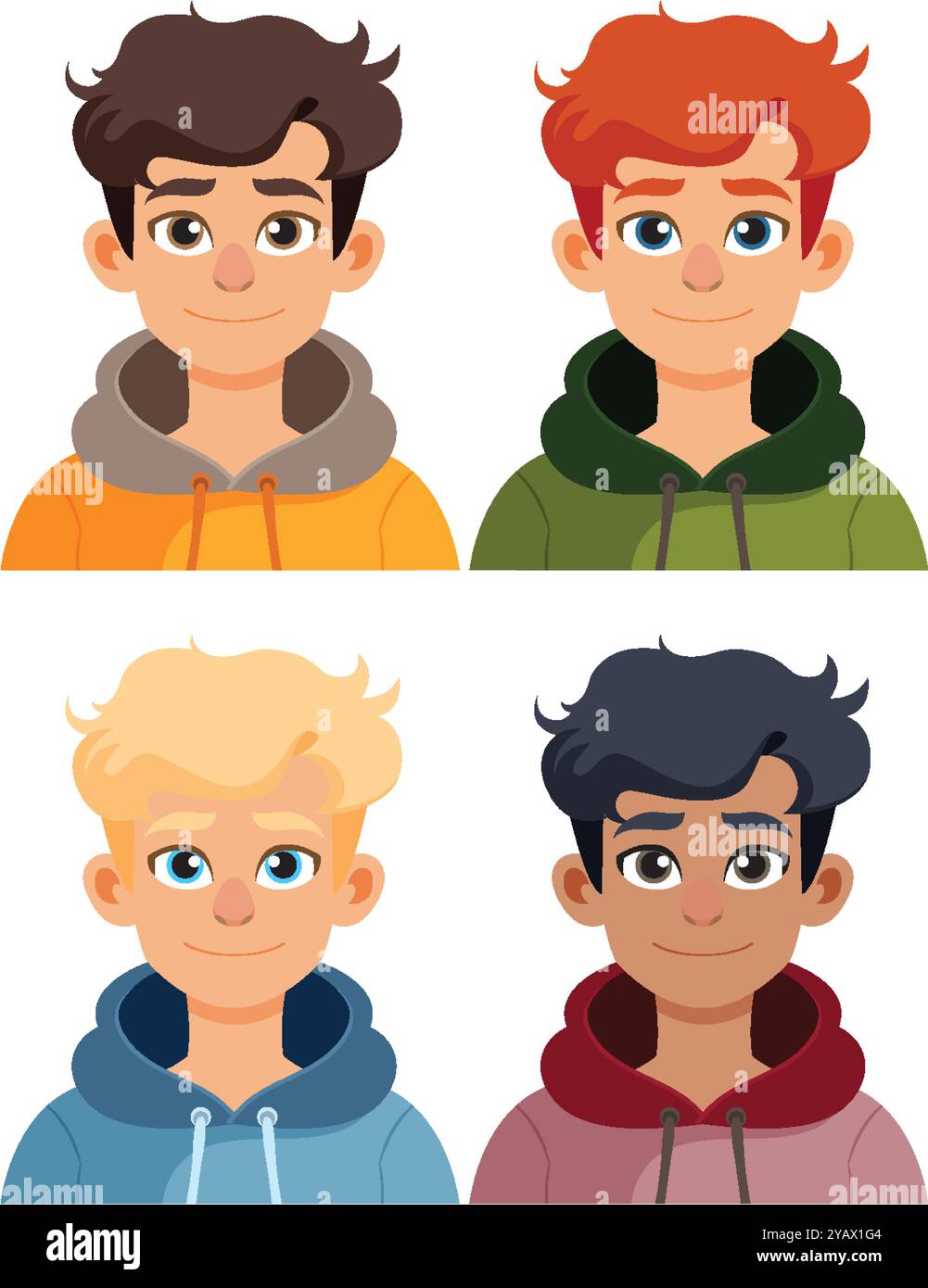 Four group portraits Stock Vector Images - Alamy