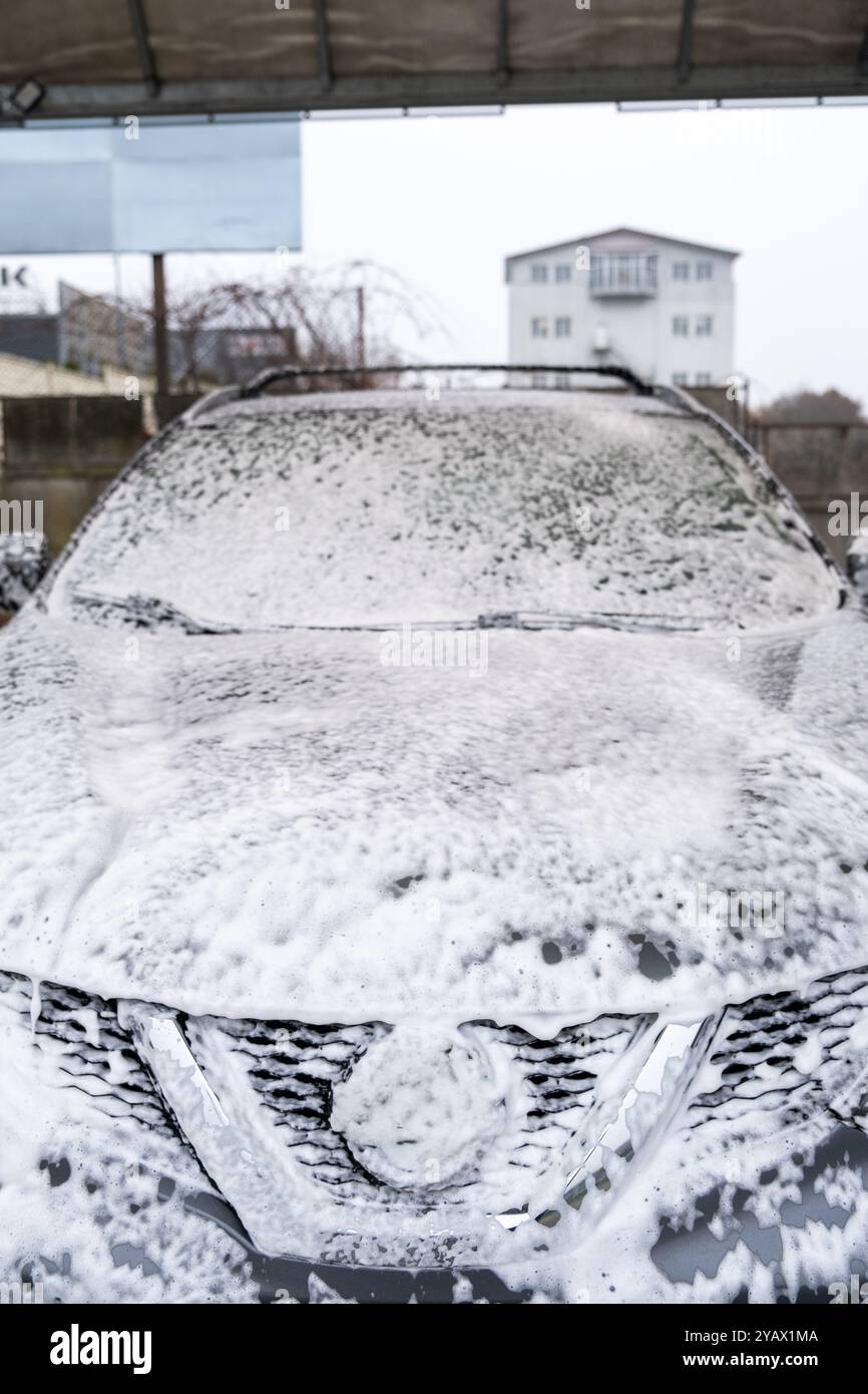 SUV Being Washed at Car Wash Stock Photo - Alamy