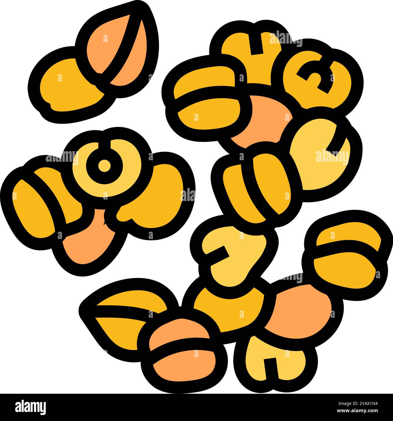 chickpeas vegan food color icon vector illustration Stock Vector Image ...