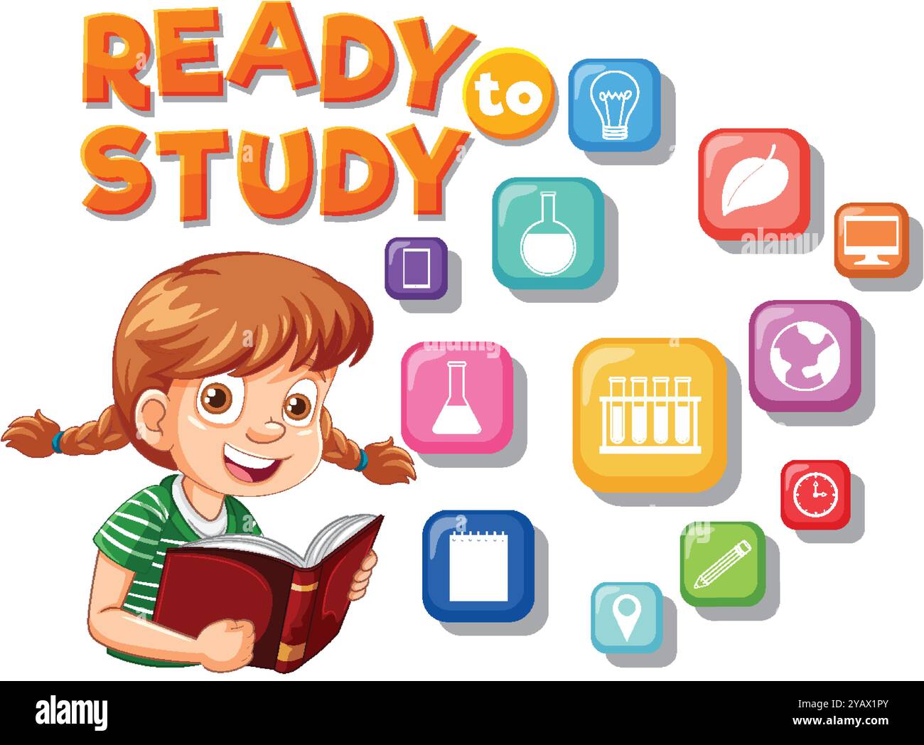 Study habits vector vectors Stock Vector Images - Alamy