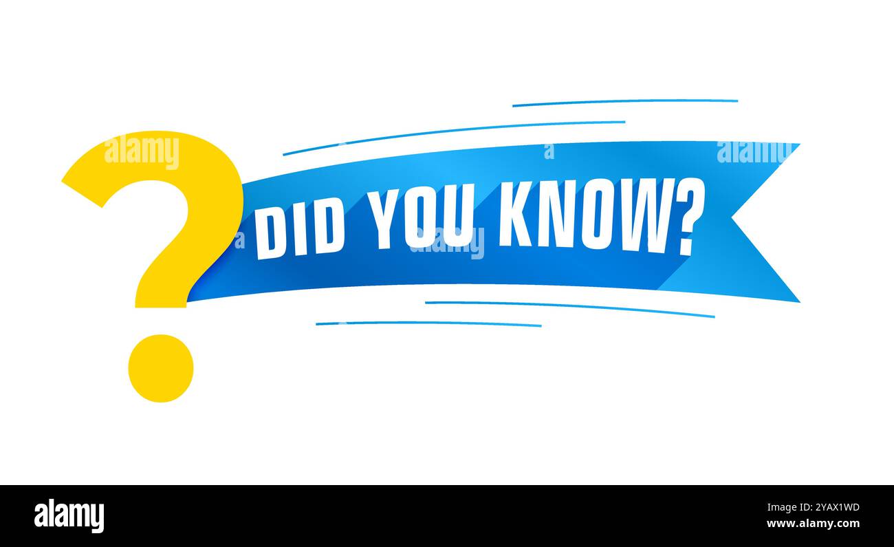 did you know quiz template with question mark sign vector Stock Vector ...