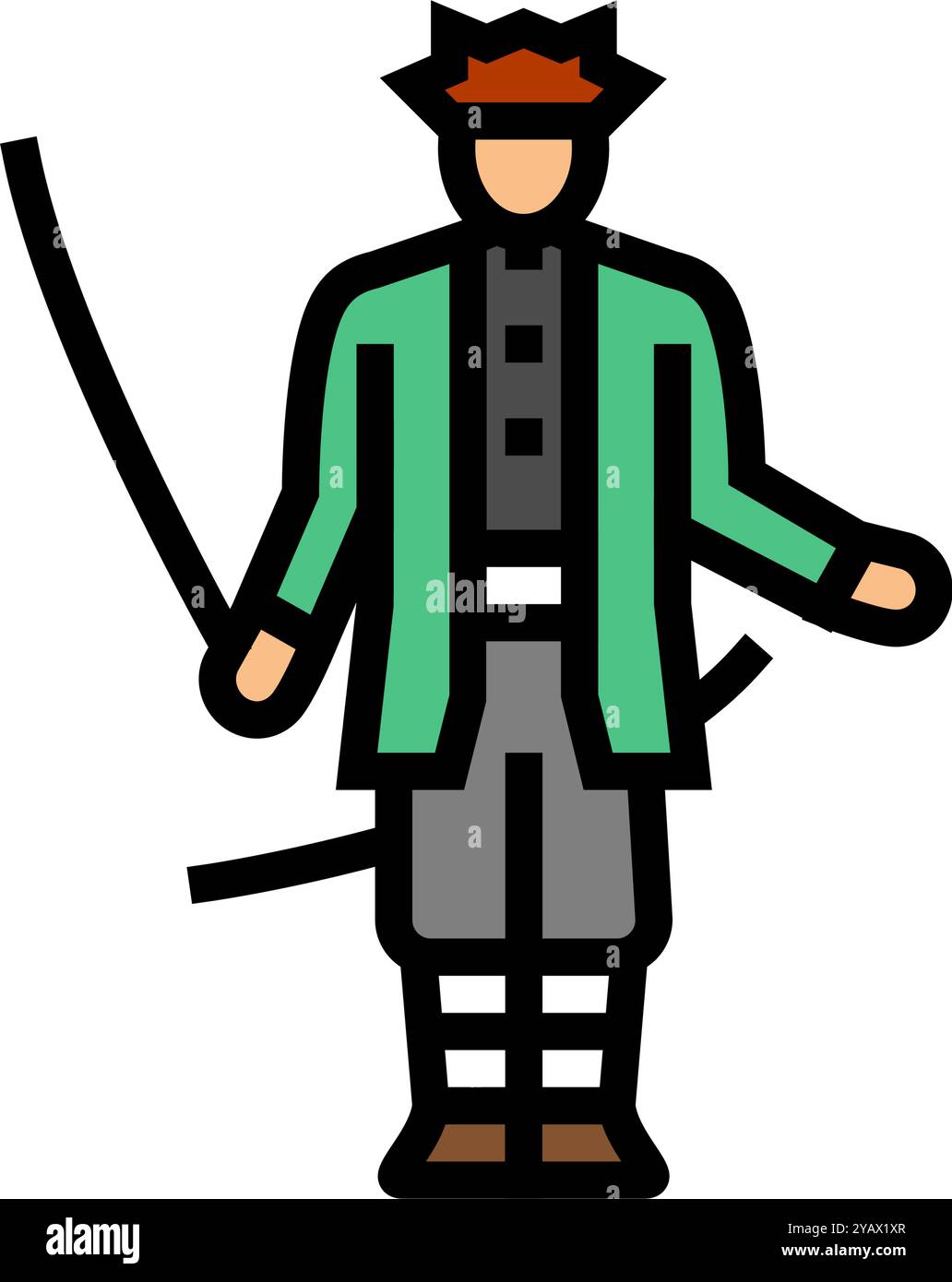 anime cosplay male color icon vector illustration Stock Vector Image ...