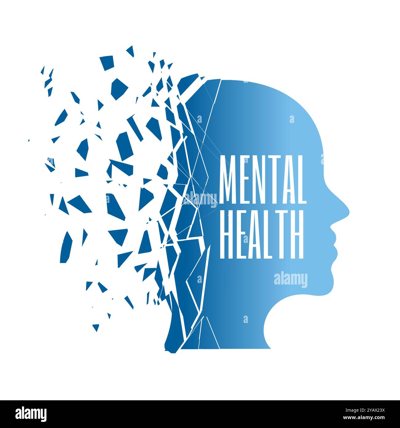 mental health awareness concept background design vector Stock Vector ...