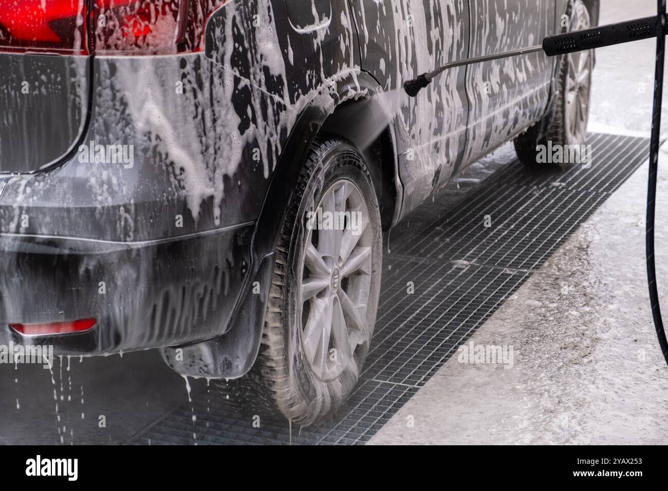 SUV Being Washed at Car Wash Stock Photo - Alamy