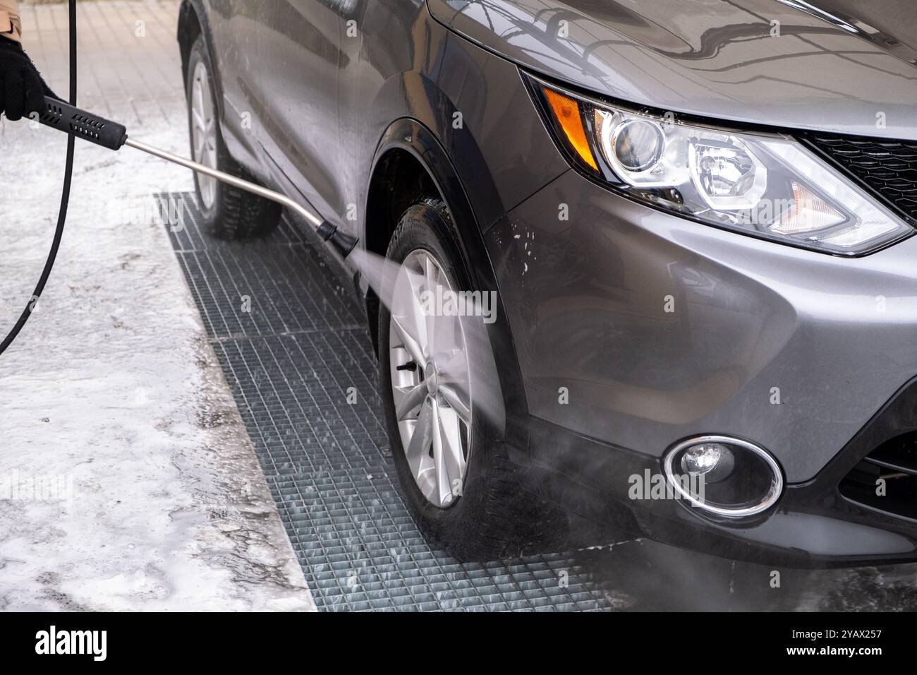 SUV Being Washed at Car Wash Stock Photo - Alamy