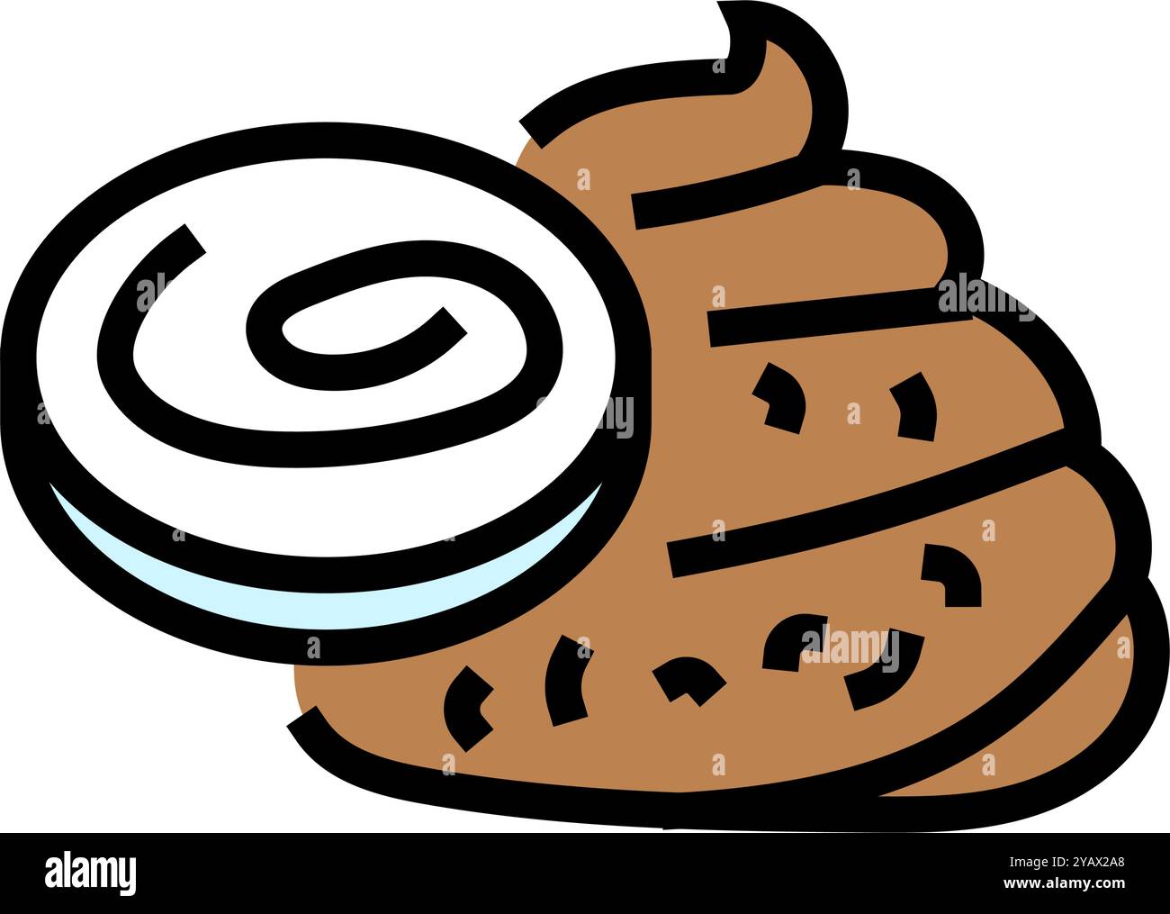 infested stool sample color icon vector illustration Stock Vector Image ...