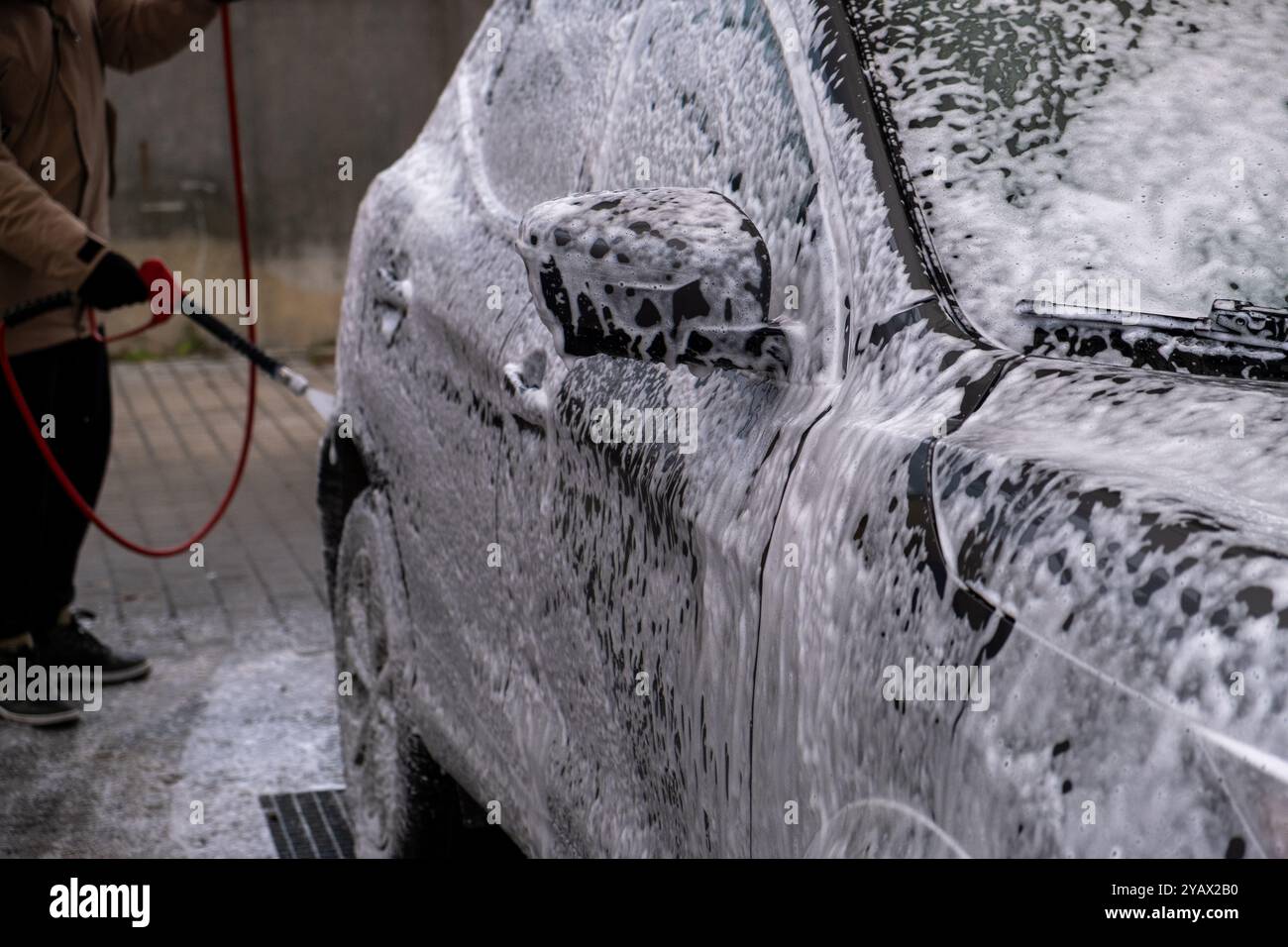 SUV Being Washed at Car Wash Stock Photo - Alamy