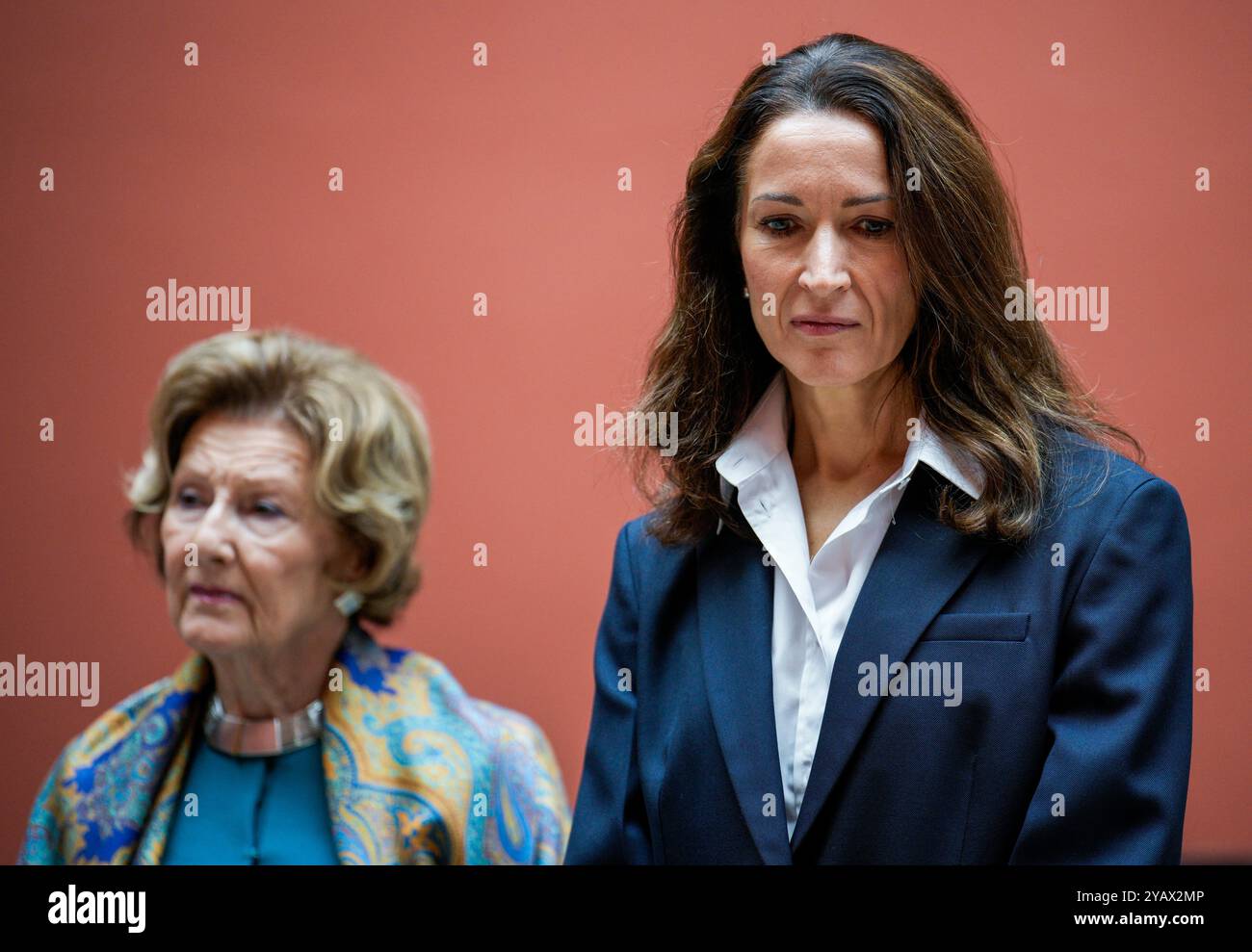 Oslo 20241016. Queen Sonja and Suzanne Innes-Stubb visit the Vigeland ...