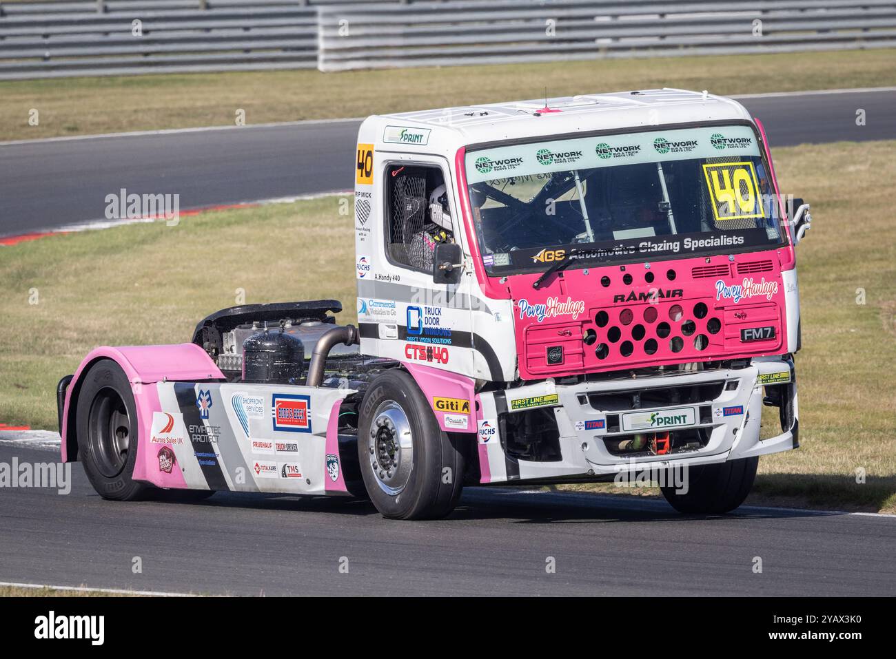 Archie Handy in his VOLVO FM12 during the 2024 British Truck Racing ...
