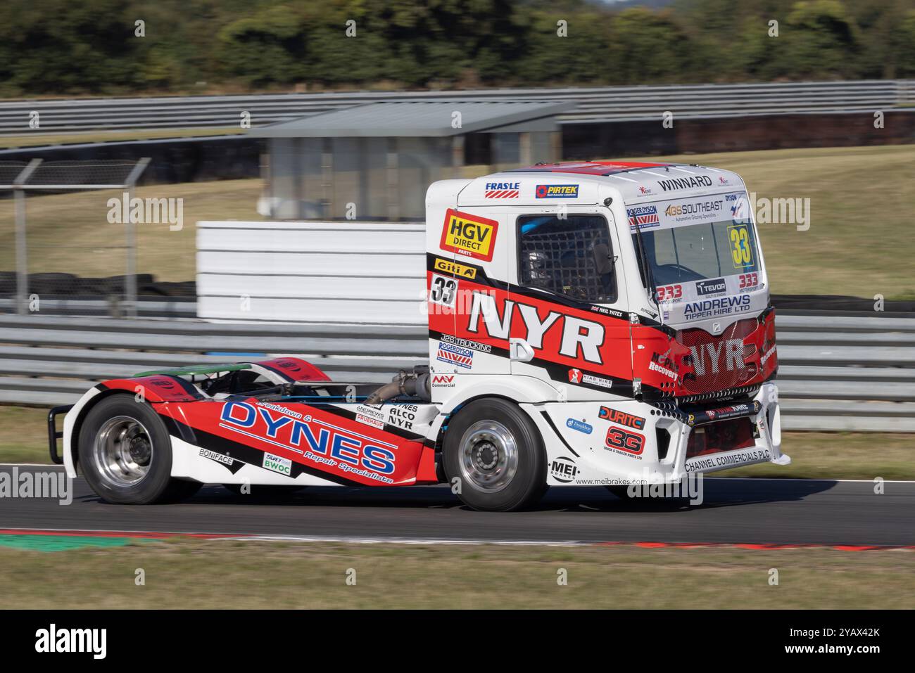 Neil Yates in his MAN TG during the 2024 British Truck Racing ...