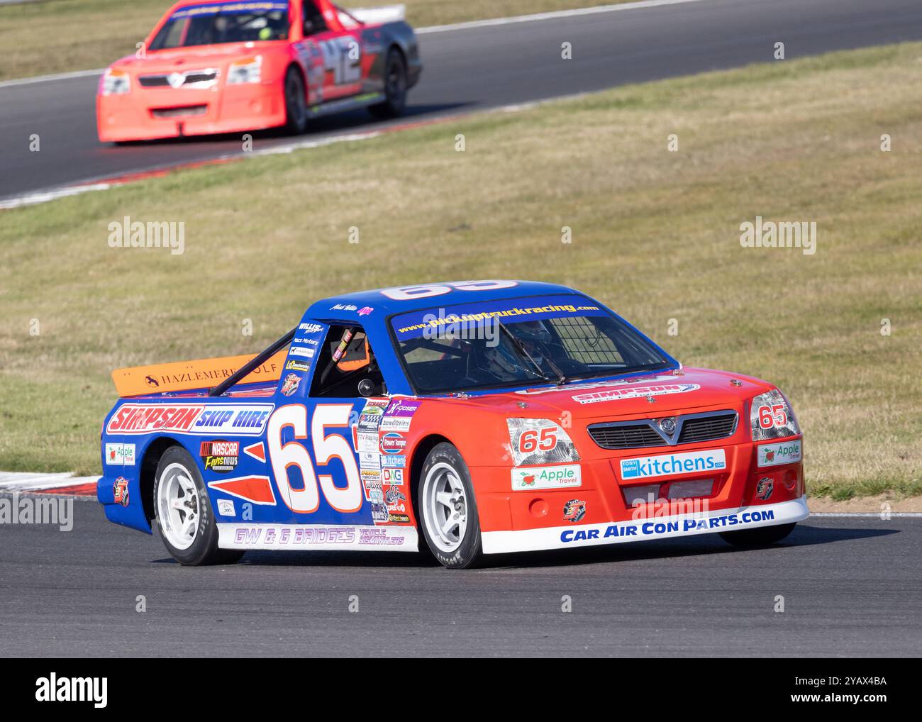 Mark Willis competing in the 2024 British Pick-Up Truck Racing ...