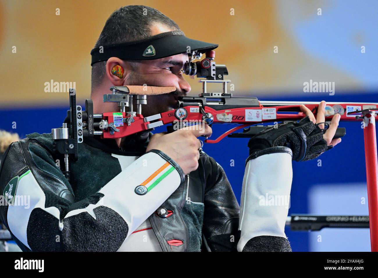Delhi, INDIA. 16th Oct, 2024. Akhil Sheoran of India won Bronze medal ...