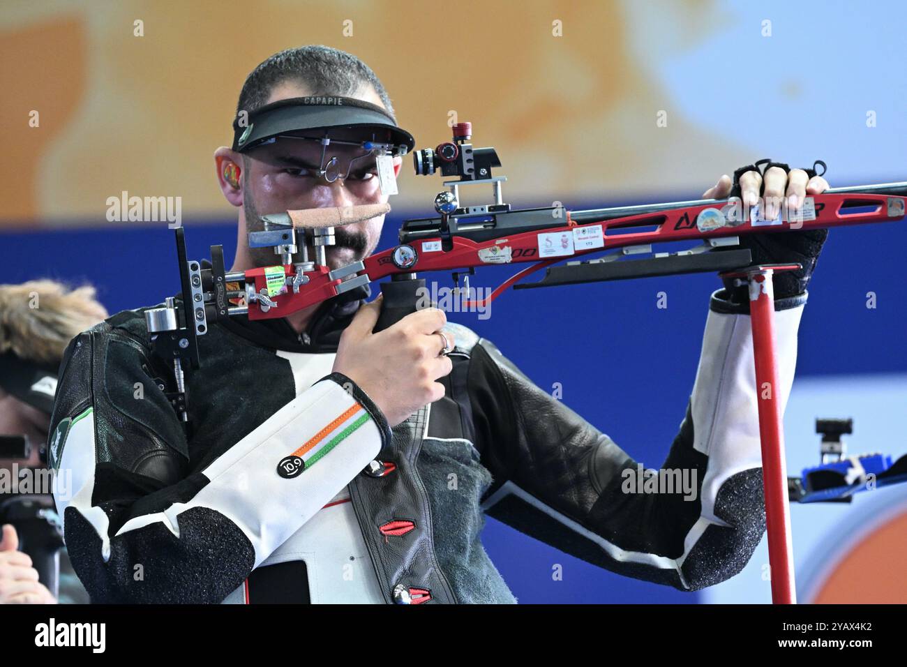 Delhi, INDIA. 16th Oct, 2024. Akhil Sheoran of India won Bronze medal ...