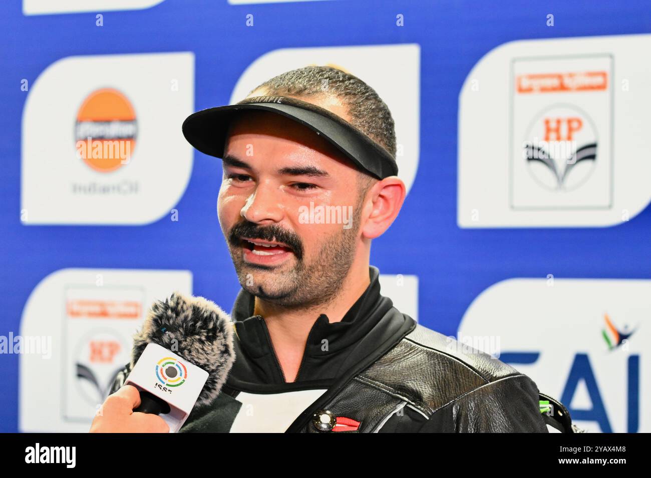 Delhi, INDIA. 16th Oct, 2024. Akhil Sheoran of India won Bronze medal ...