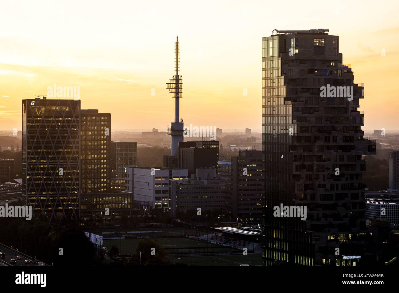 Oct. 15, AMSTERDAM -Overlook of the Telecom Tower Zuidas in Amsterdam ...