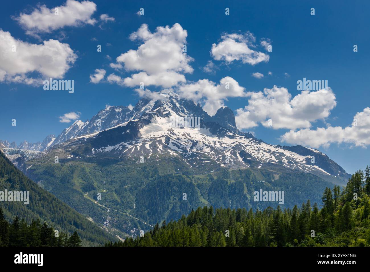 Petit Dru mountain peak, Aiguille du Dru, Les Drus summit in French ...