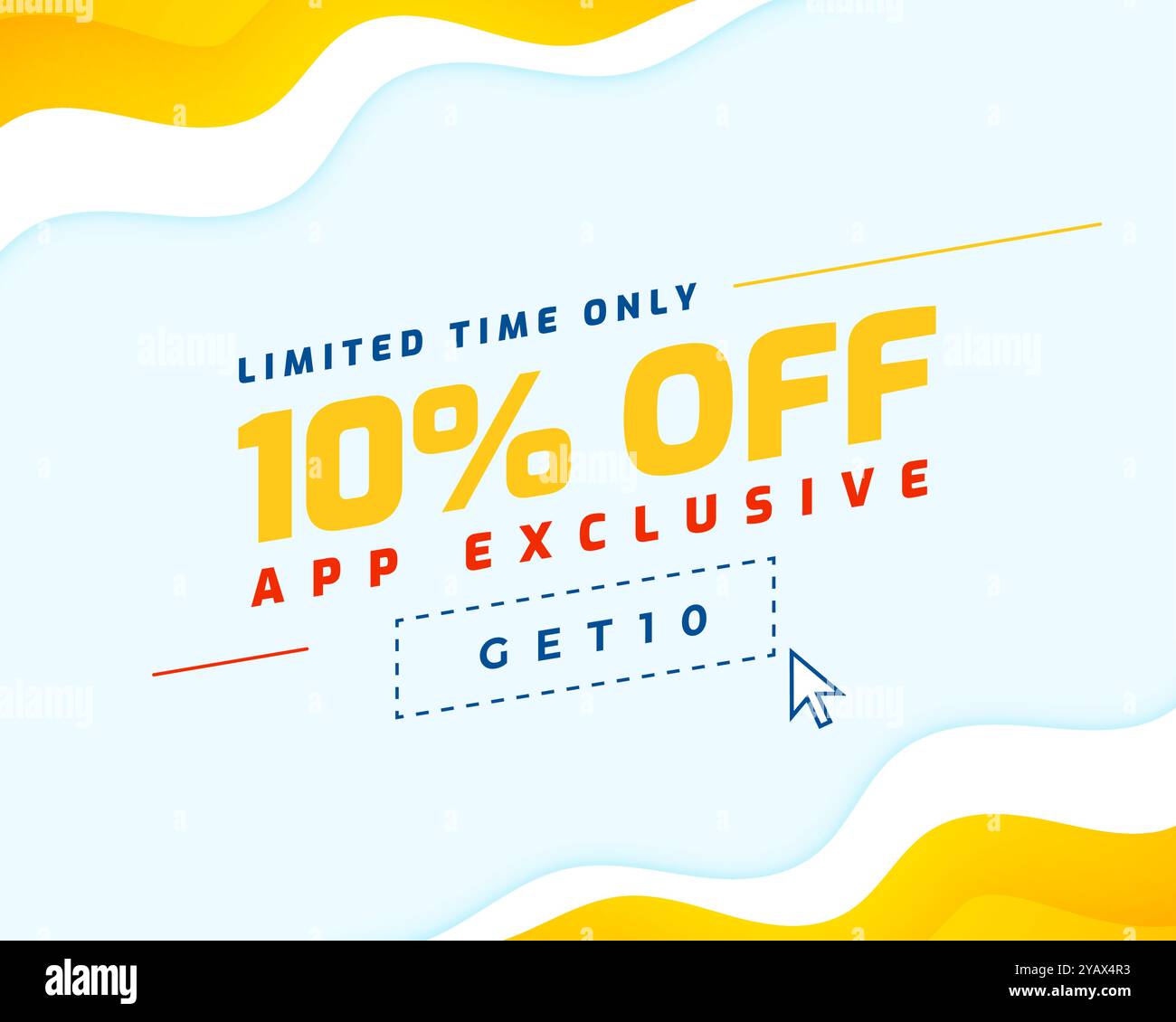 limited time discount coupon template get 10 percent off vector Stock ...