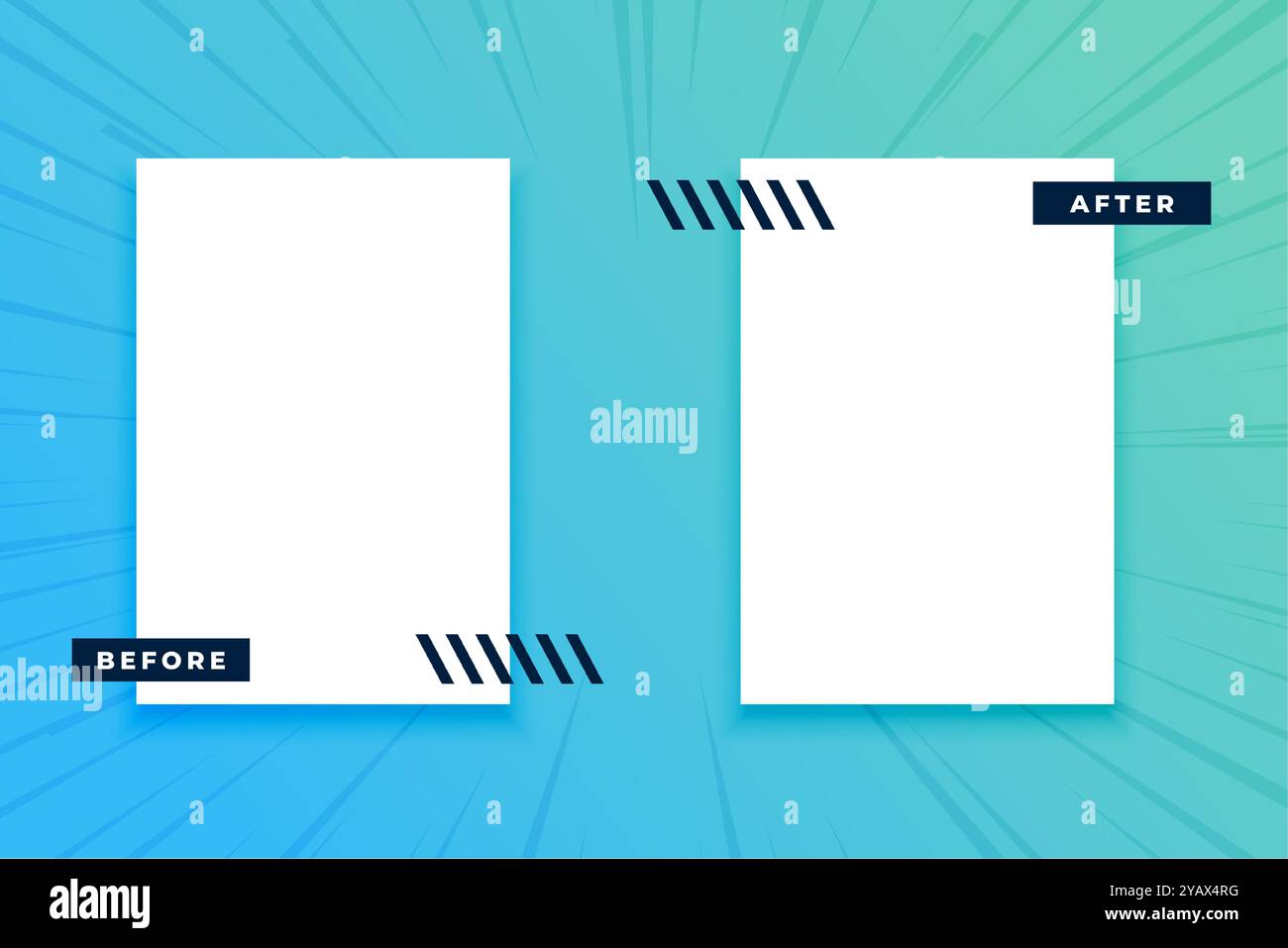 comics style before and after template comparison concept vector Stock ...