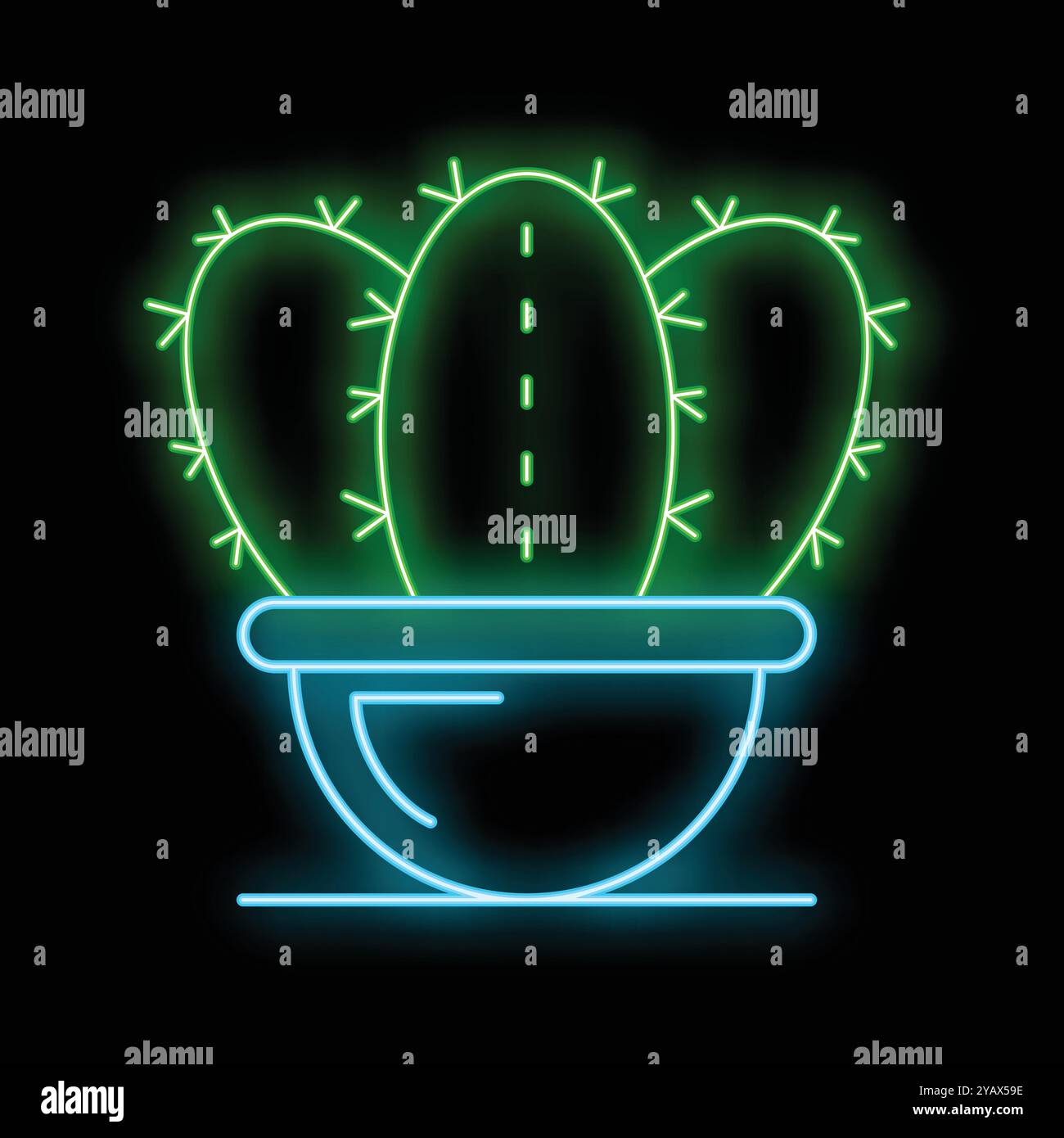 Desert plant against blue Stock Vector Images - Alamy