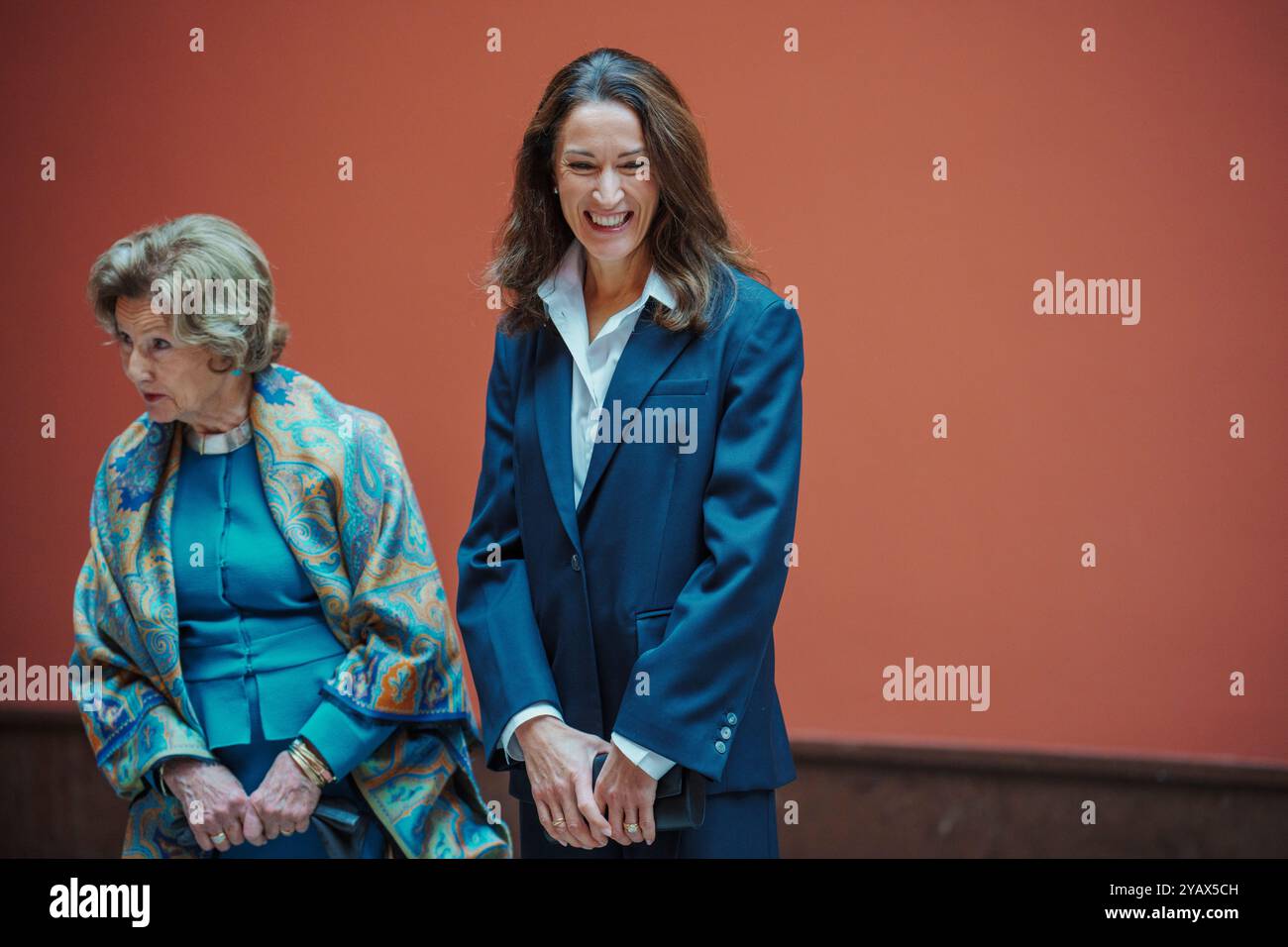 Oslo 20241016. Queen Sonja and Suzanne Innes-Stubb visit the Vigeland ...