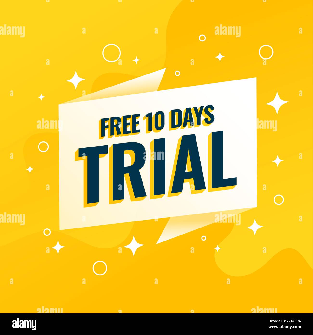 10 days free trial modern background with no cost entry vector Stock ...