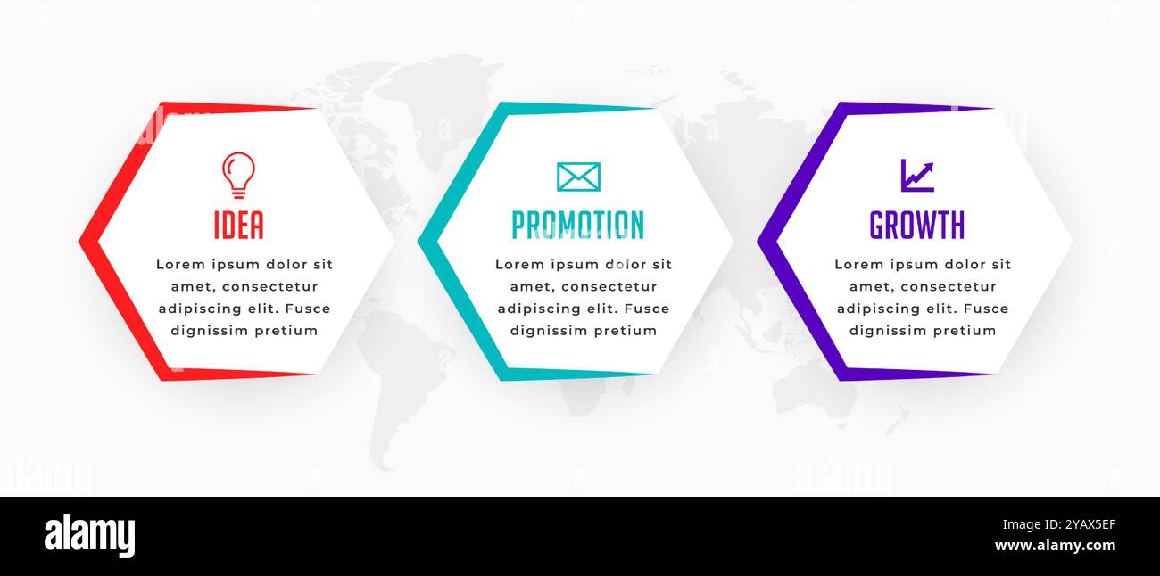 business infographic sequence timeline banner with 3 step vector Stock Vector Image & Art - Alamy