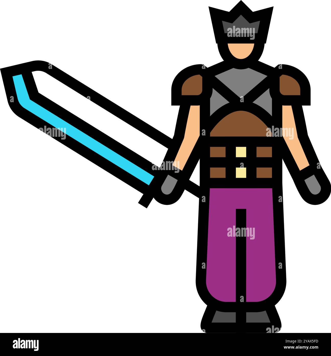 fantasy cosplay male color icon vector illustration Stock Vector Image ...