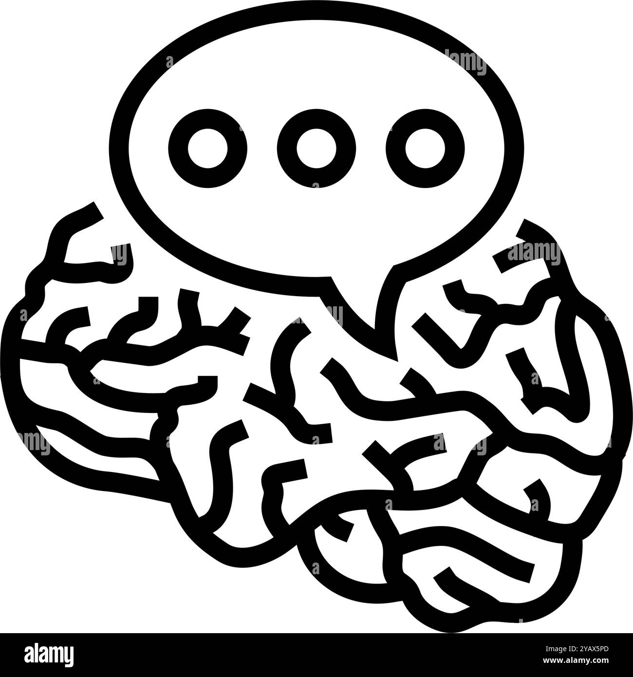 speech bubble brainstorm line icon vector illustration Stock Vector ...