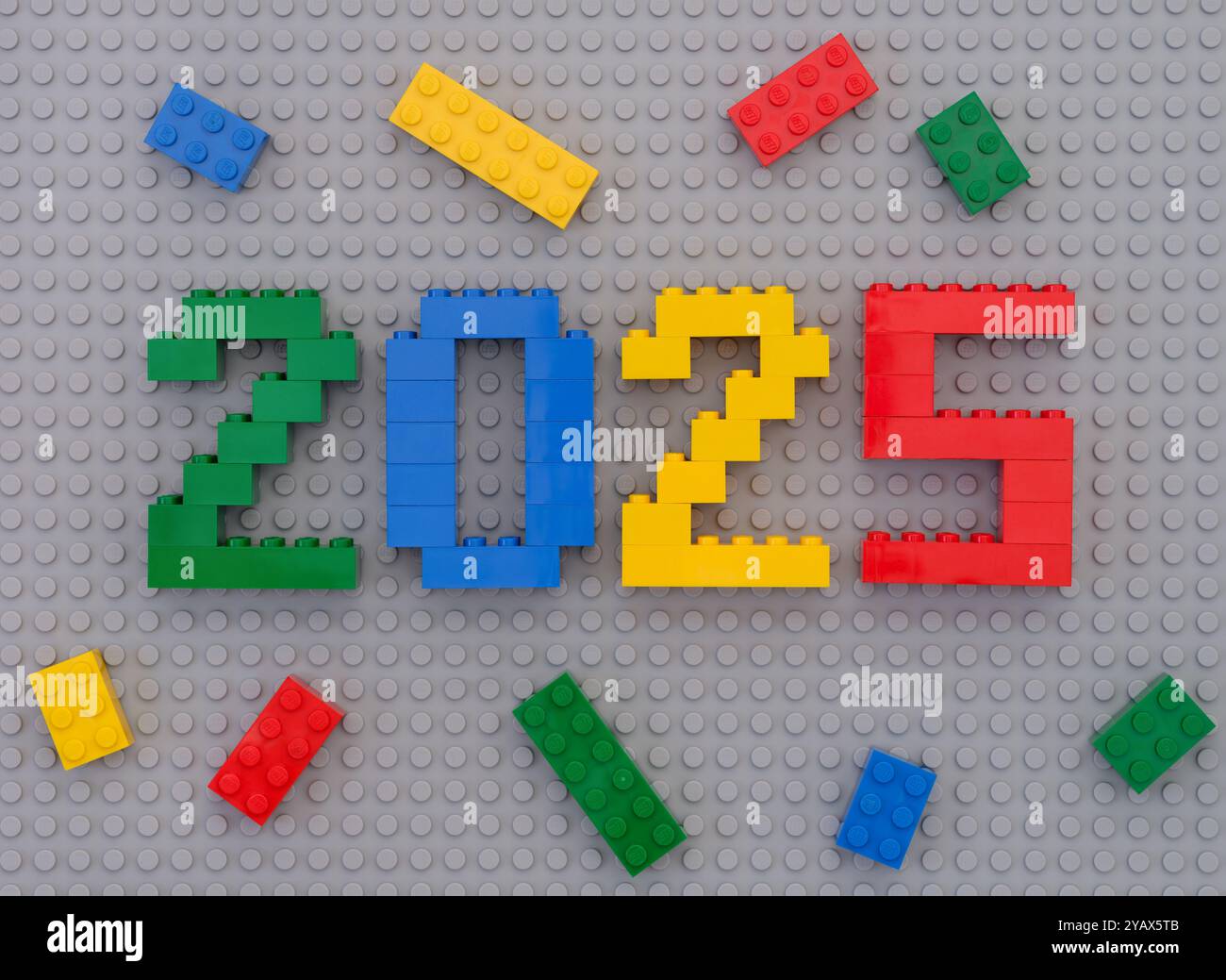 Tambov, Russian Federation - October 13, 2024 Lego numbers 2025 with ...