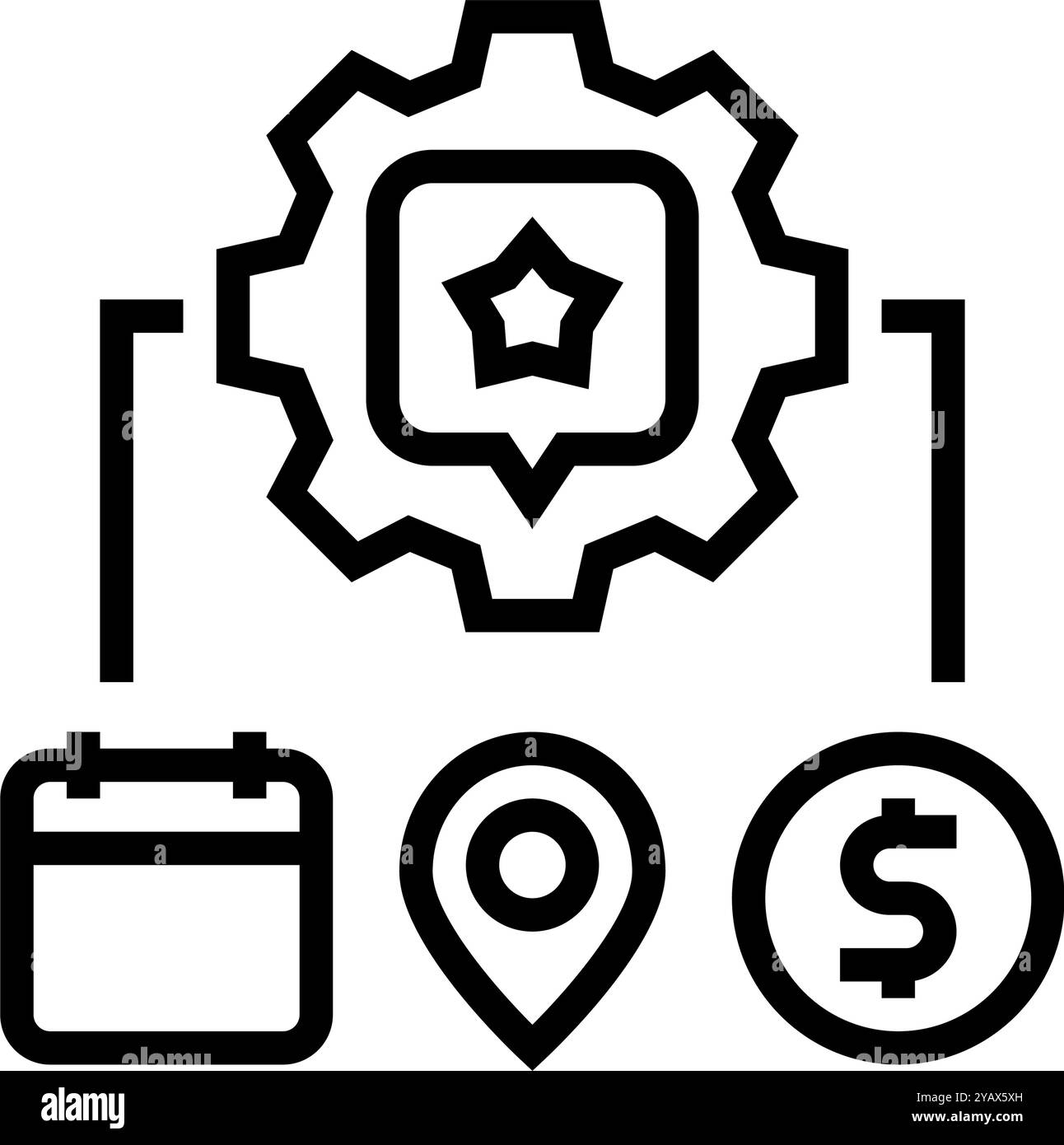management event agency line icon vector illustration Stock Vector ...