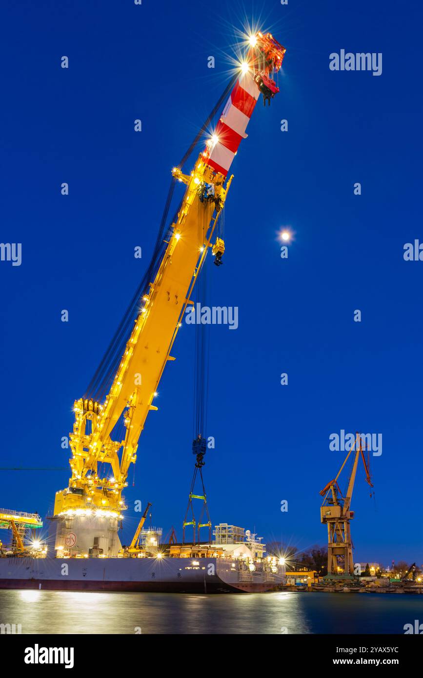 Gdansk, Poland - April 2, 2023: Crane ship Les Alizes moored at ...