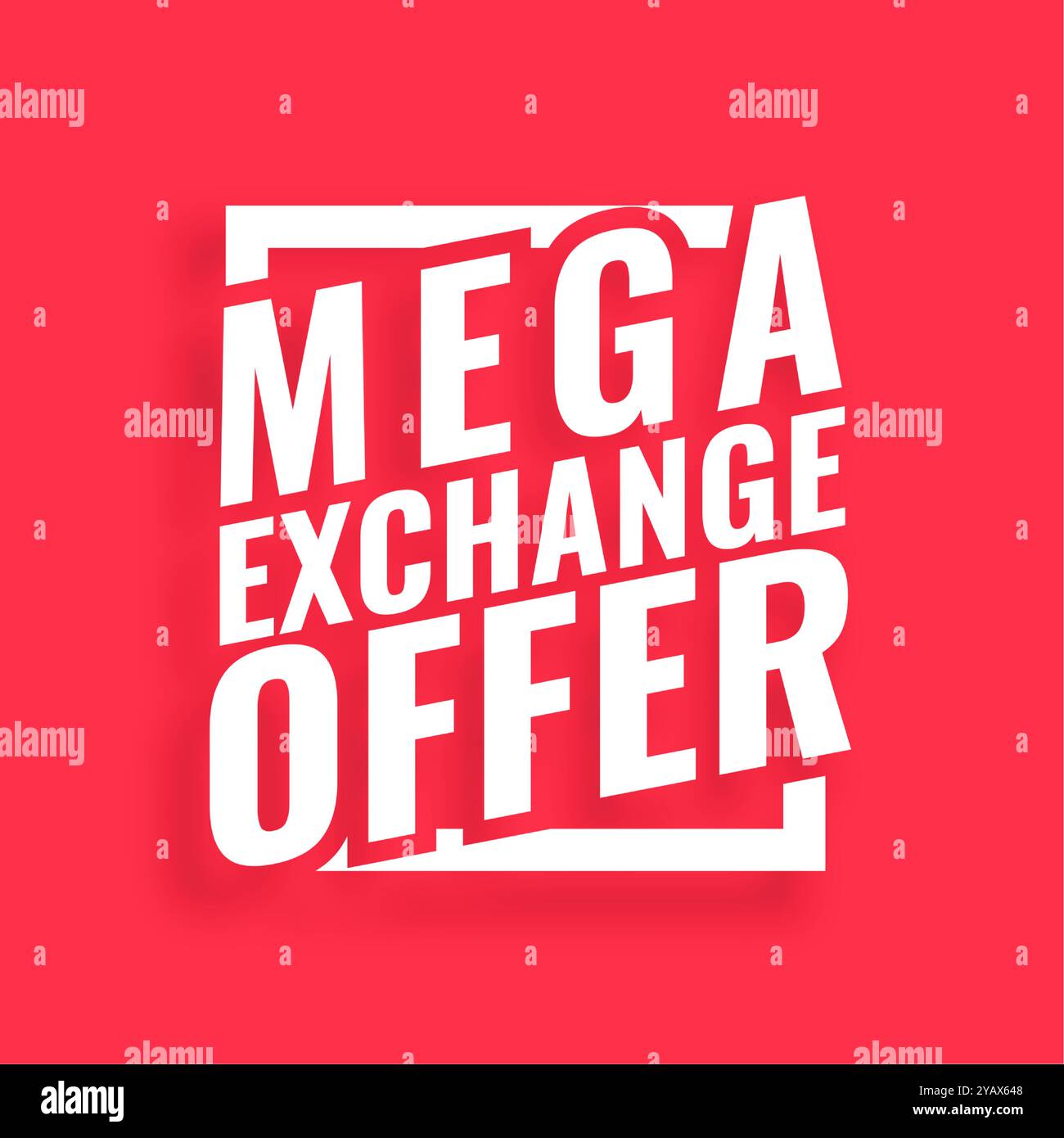 mega exchange offer background replace old to new vector Stock Vector ...