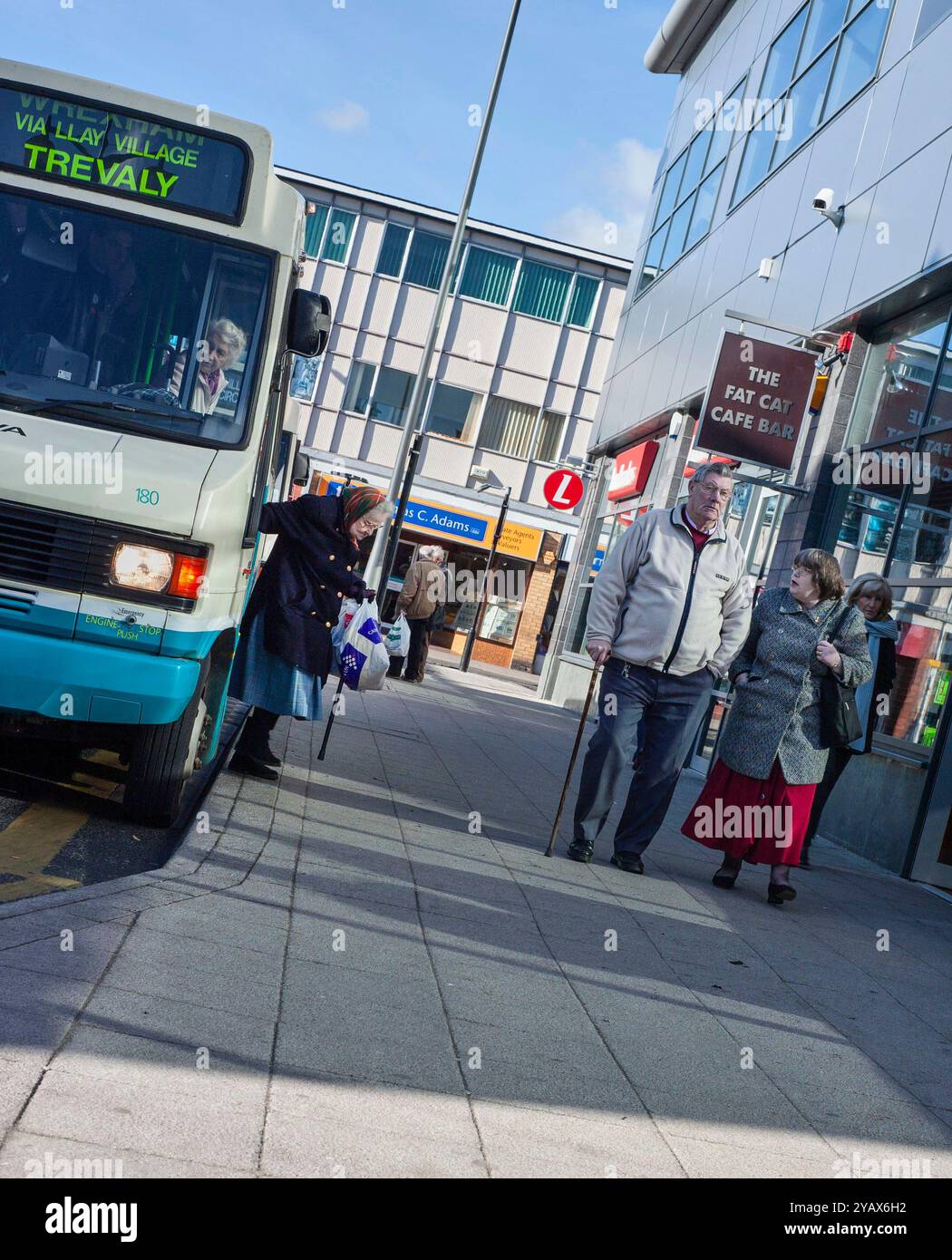 Wrexham Bus Station when first opened in 2003, North Wales, UK Stock ...