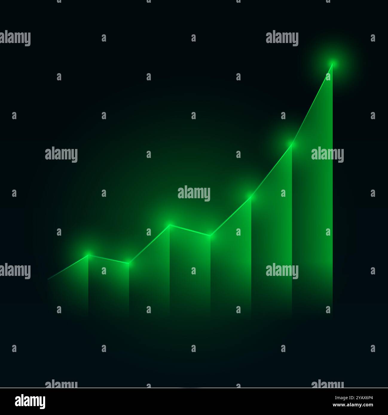 financial stock market statics graph with upward growth vector Stock ...