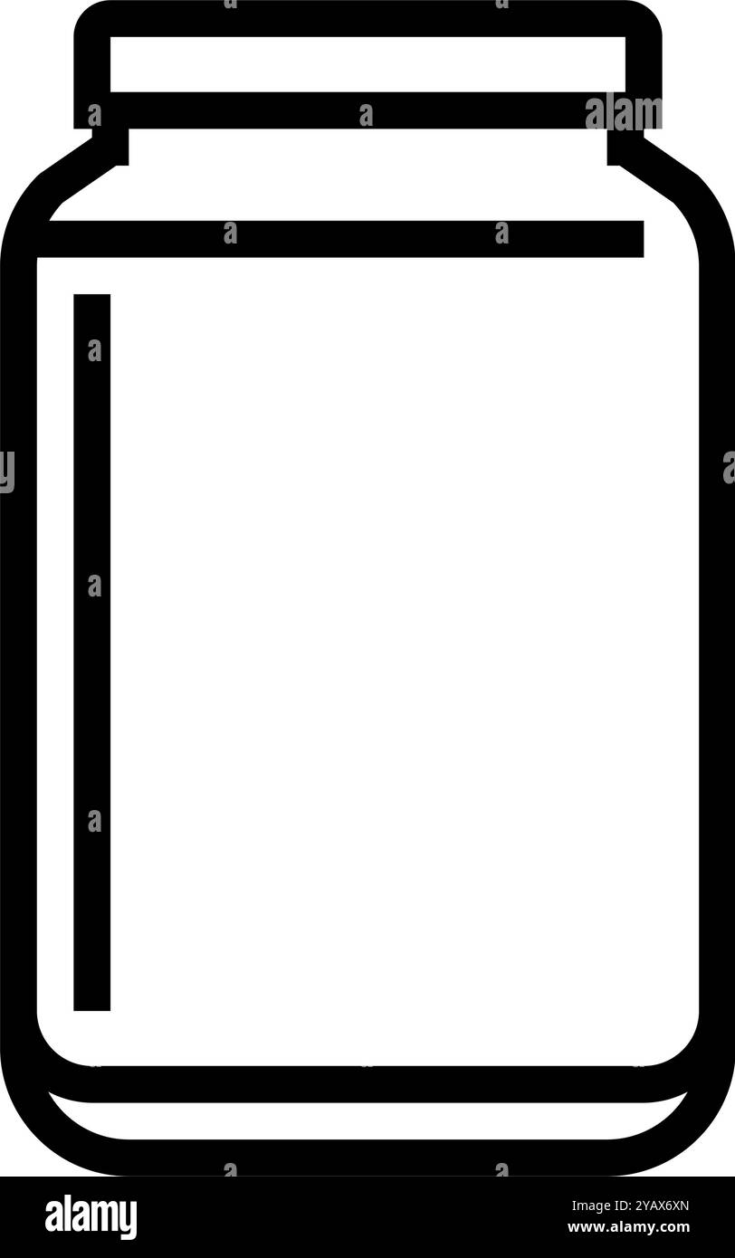 jar glass package line icon vector illustration Stock Vector Image ...