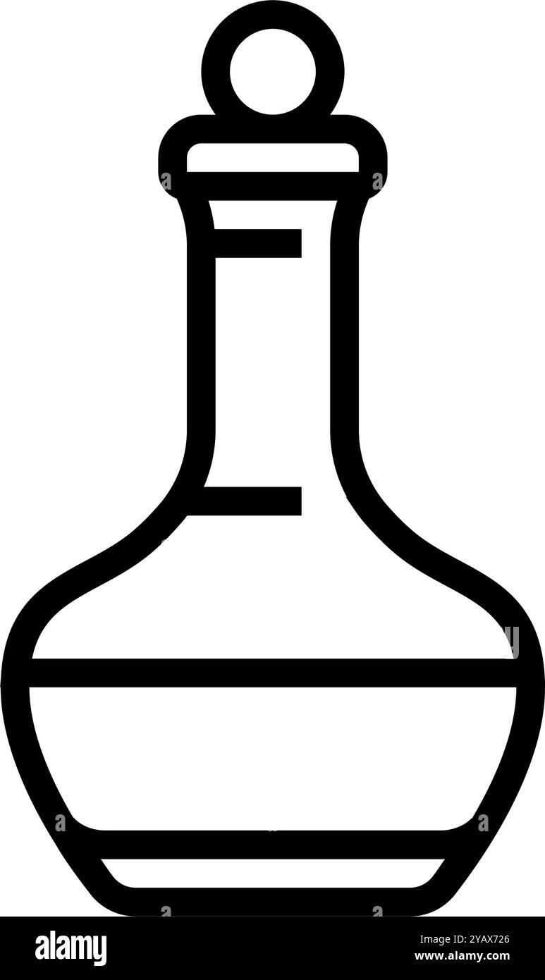 decanter glass package line icon vector illustration Stock Vector Image ...