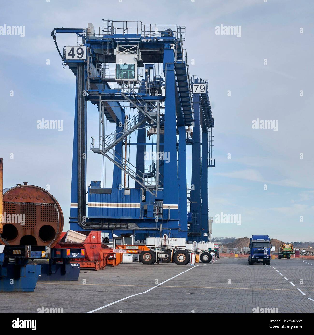Containers at Felixstowe docks, East Anglia, eastern England, UK Stock ...