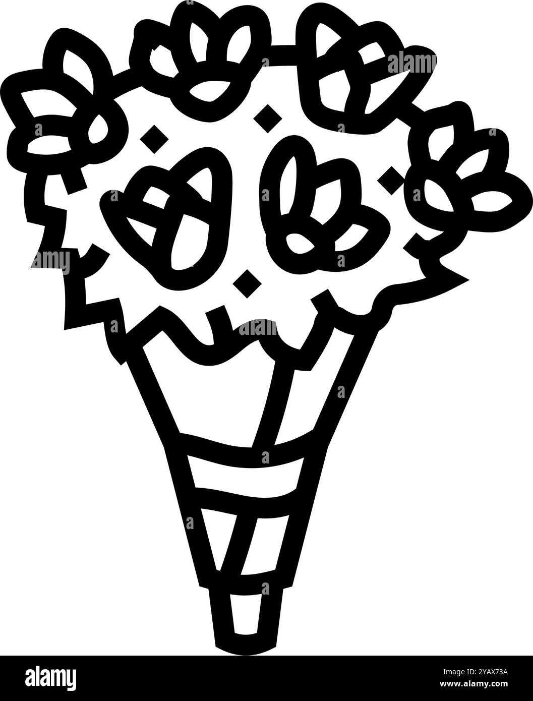 Hand tied bunch of flowers Stock Vector Images - Alamy