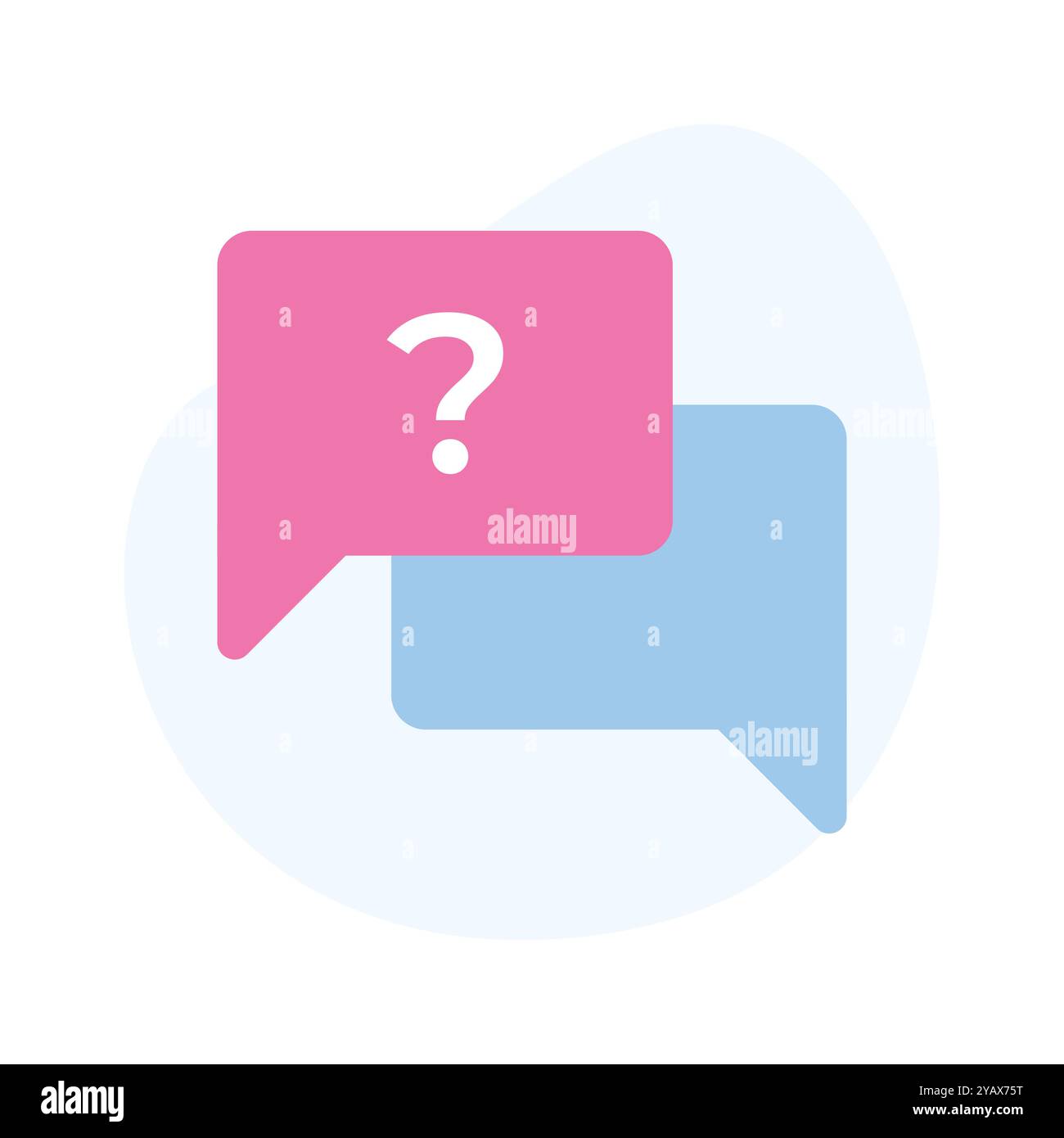 Flat style icon of query, question mark, ready for premium use Stock ...