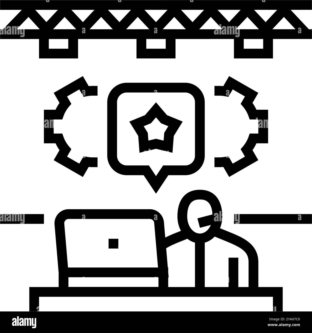 production event agency line icon vector illustration Stock Vector ...