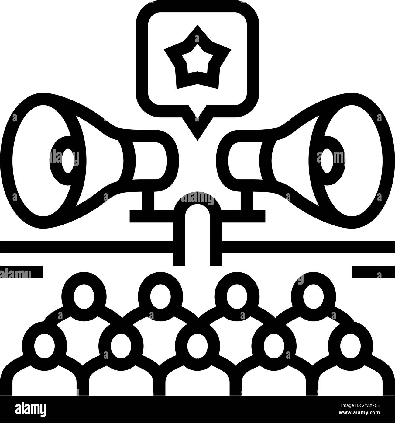 public relations line icon vector illustration Stock Vector Image & Art ...