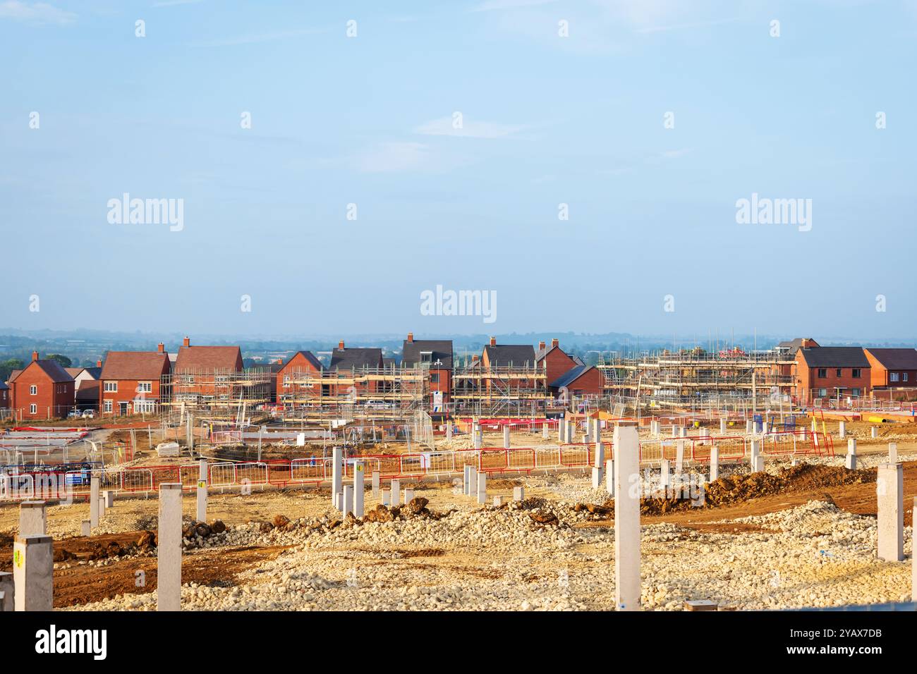 New build house development estate in england uk Stock Photo - Alamy