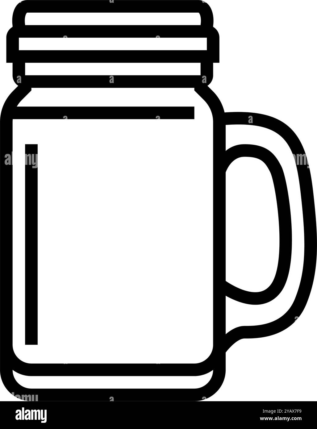 mason jar glass package line icon vector illustration Stock Vector ...