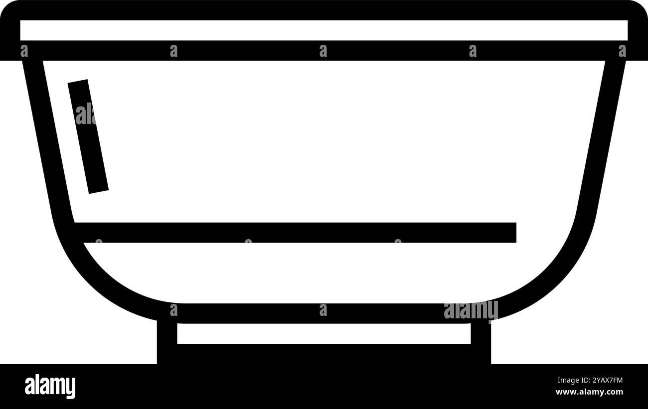 tub plastic package line icon vector illustration Stock Vector Image ...