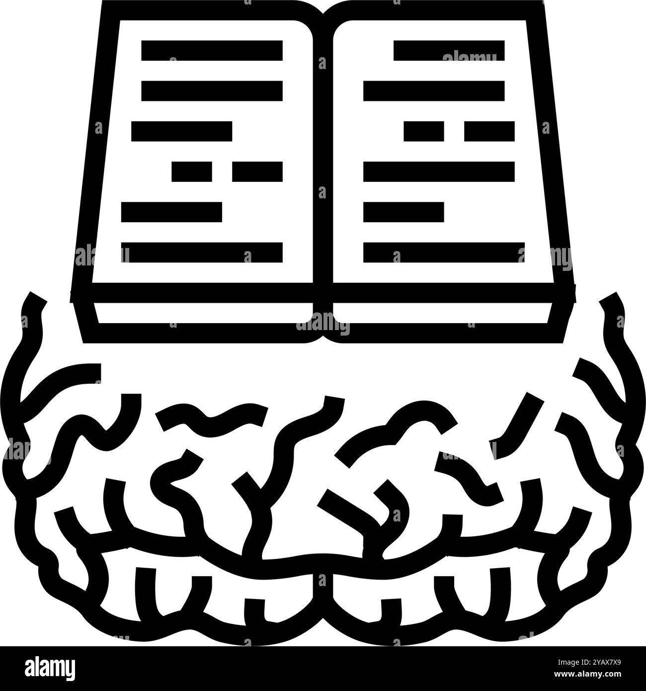 books brainstorm line icon vector illustration Stock Vector Image & Art ...