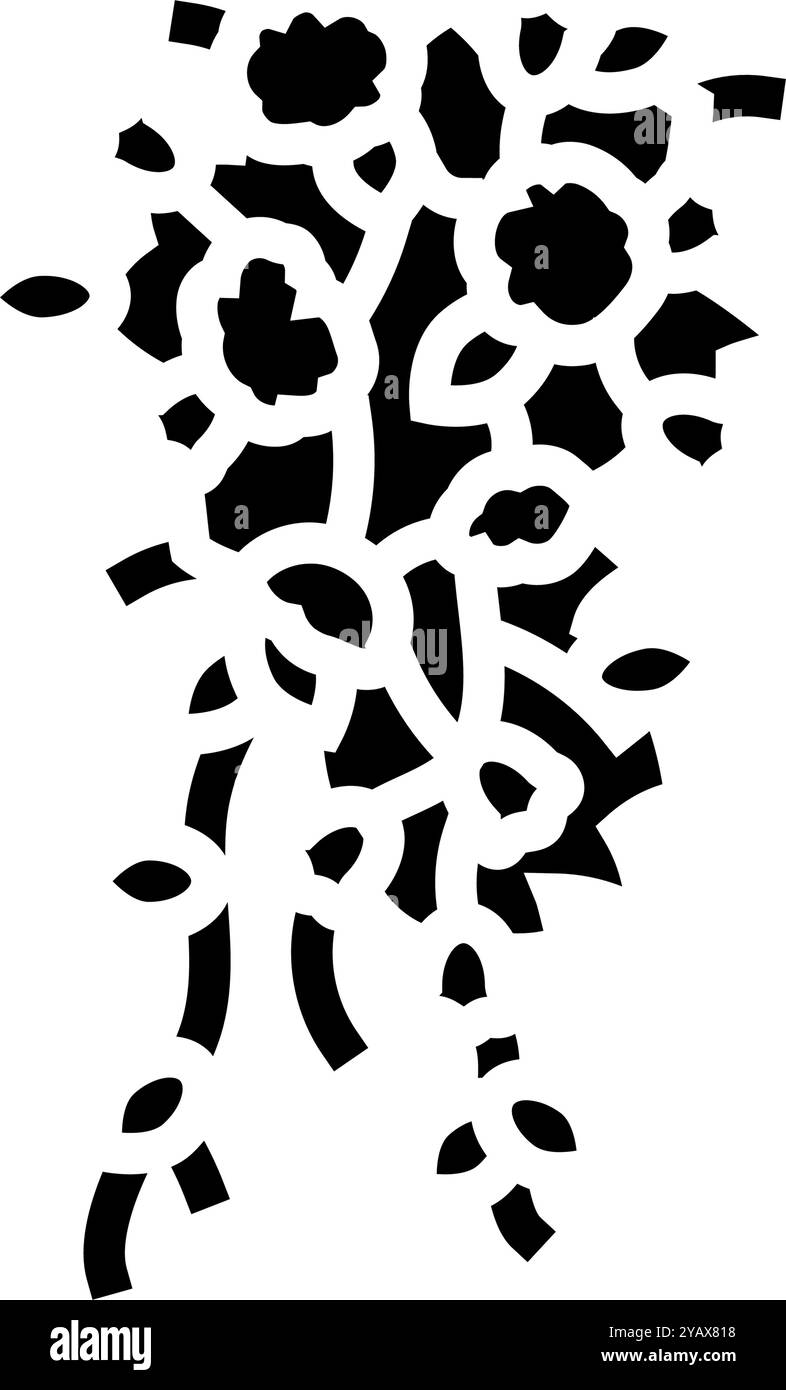 shower bouquet flower glyph icon vector illustration Stock Vector Image ...